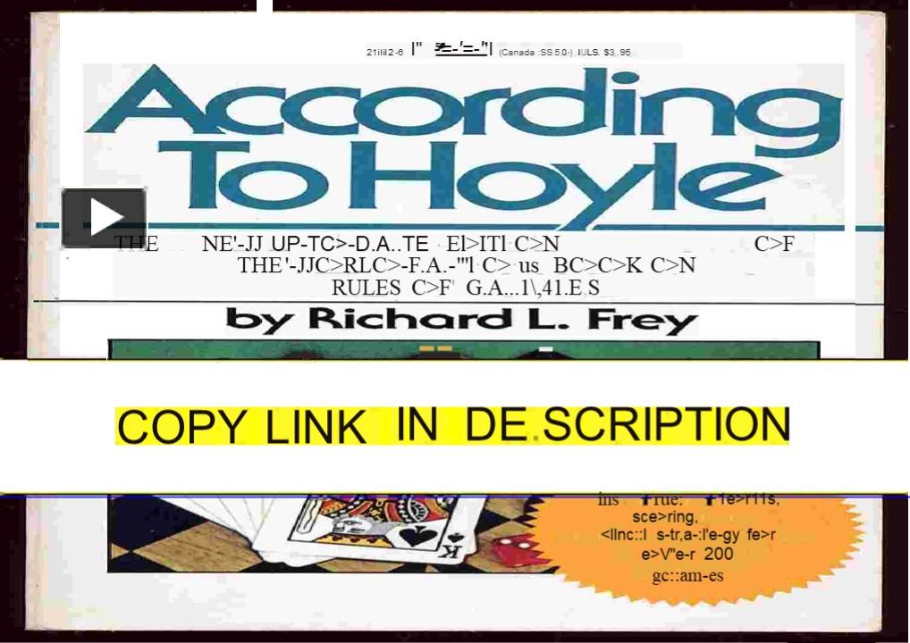 Download Book [PDF] According to Hoyle presentation | free to download