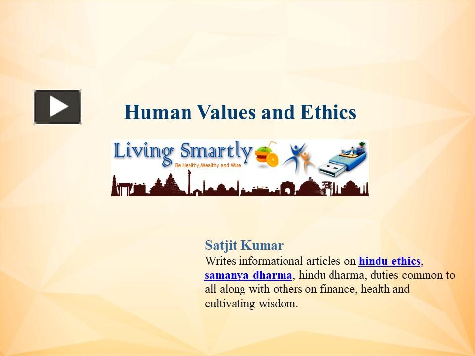 Human Values and Ethics presentation | free to download