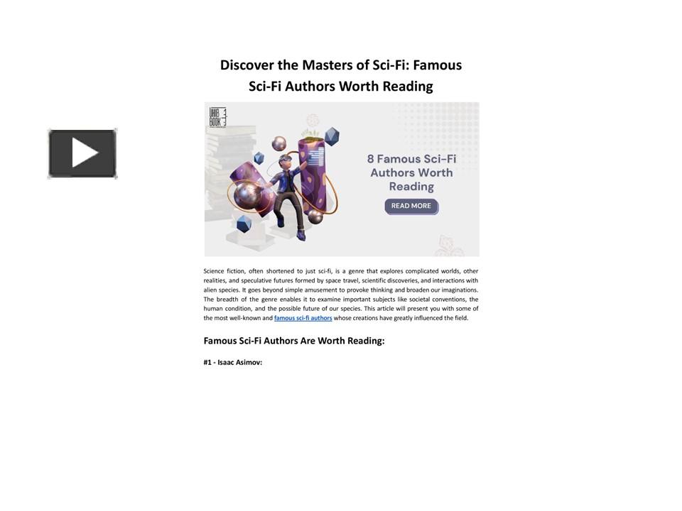 PPT – Discover the Masters of Sci-Fi - Famous Sci-Fi Authors Worth ...