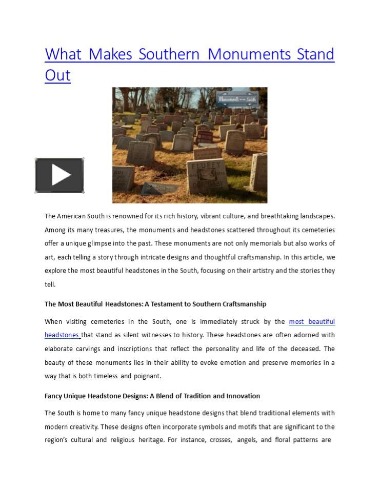 PPT – What Makes Southern Monuments Stand Out PowerPoint presentation ...