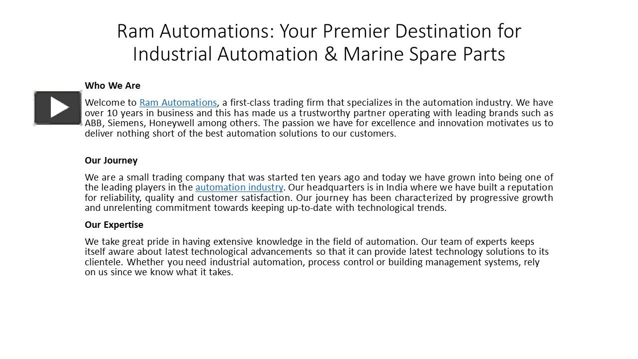 PPT – Ram Automations (1) PowerPoint presentation | free to download ...