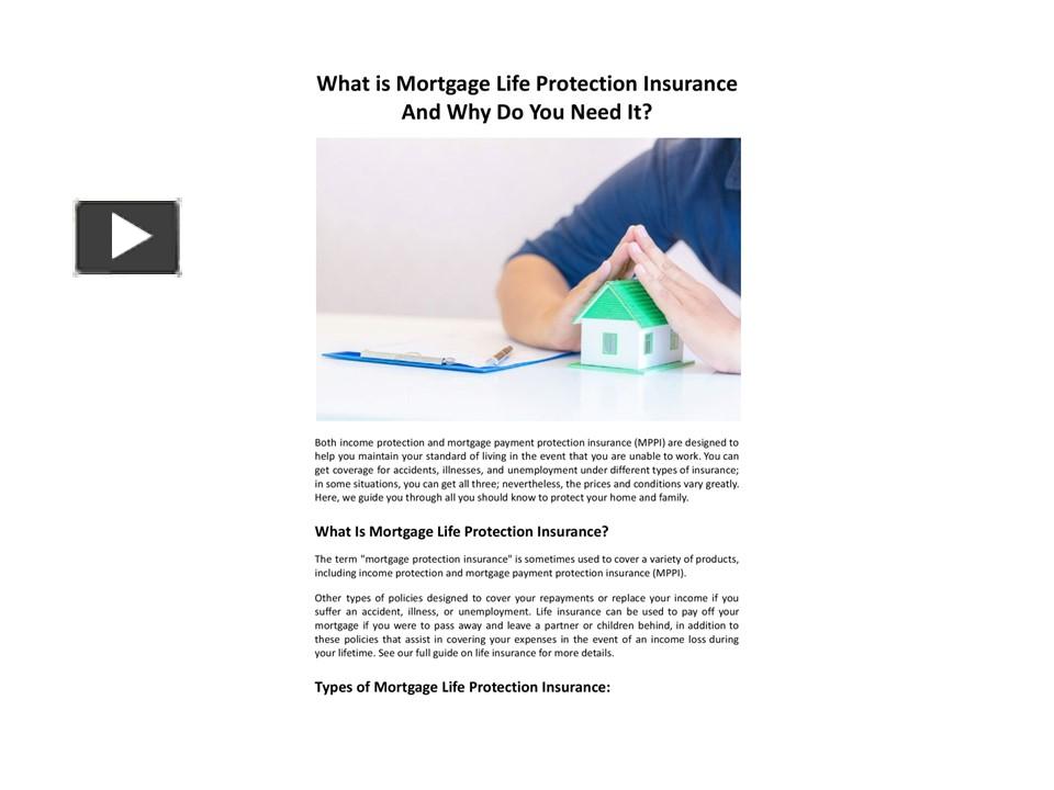 PPT – What is Mortgage Protection Insurance And Why You Need It ...