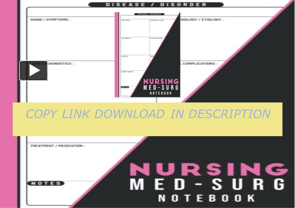 book ️[READ] ️ Nursing Med-Surg Notebook: Blank Template For Medical ...