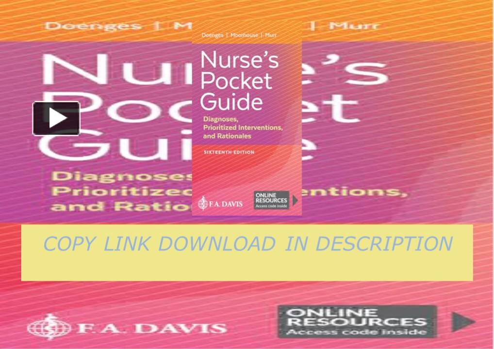 [PDF] ️Download ⚡️ Nurse's Pocket Guide: Diagnoses, Prioritized ...