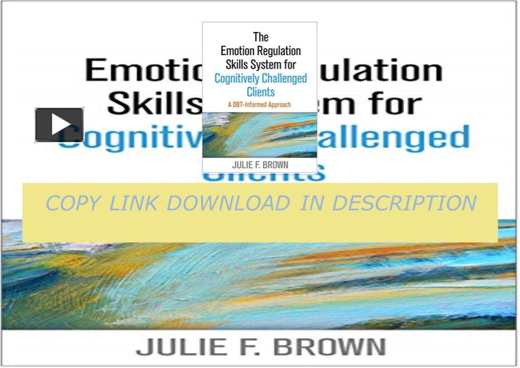 PPT – book ️[READ] ️ The Emotion Regulation Skills System for ...