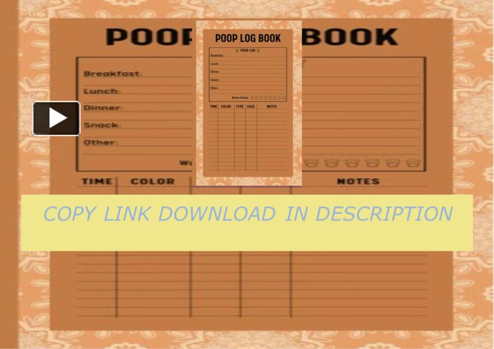 PPT – [Download ]⚡️PDF⚡️ Poop Log Book: A Poop Tracker Journal for ...