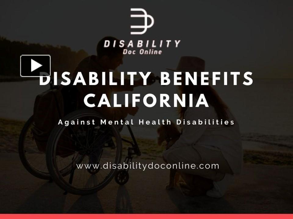PPT – Disability Benefits California Against Mental Health Disabilities ...