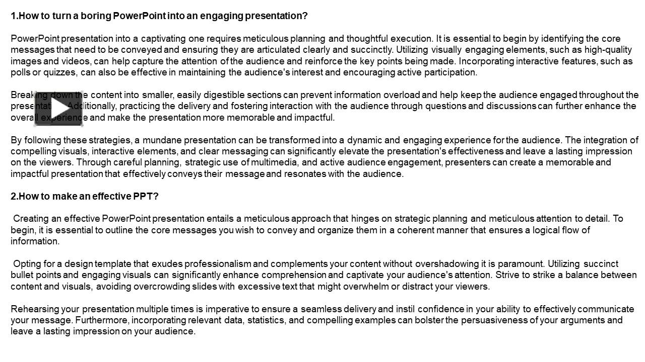 PPT – Strategies for Enhancing Effectiveness and Visual Appeal ...