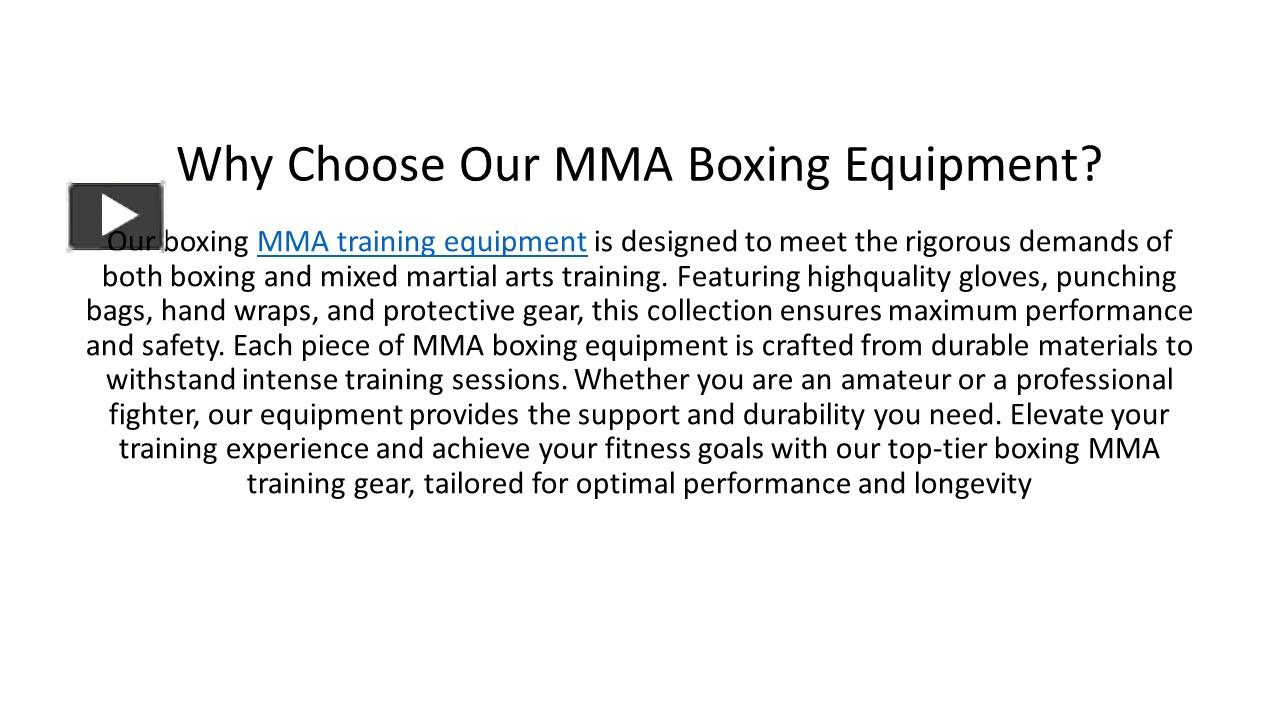 PPT – Why Choose Our MMA Boxing Equipment? PowerPoint presentation ...