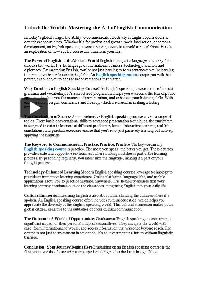 PPT – english speaking course | english speaking course near me ...