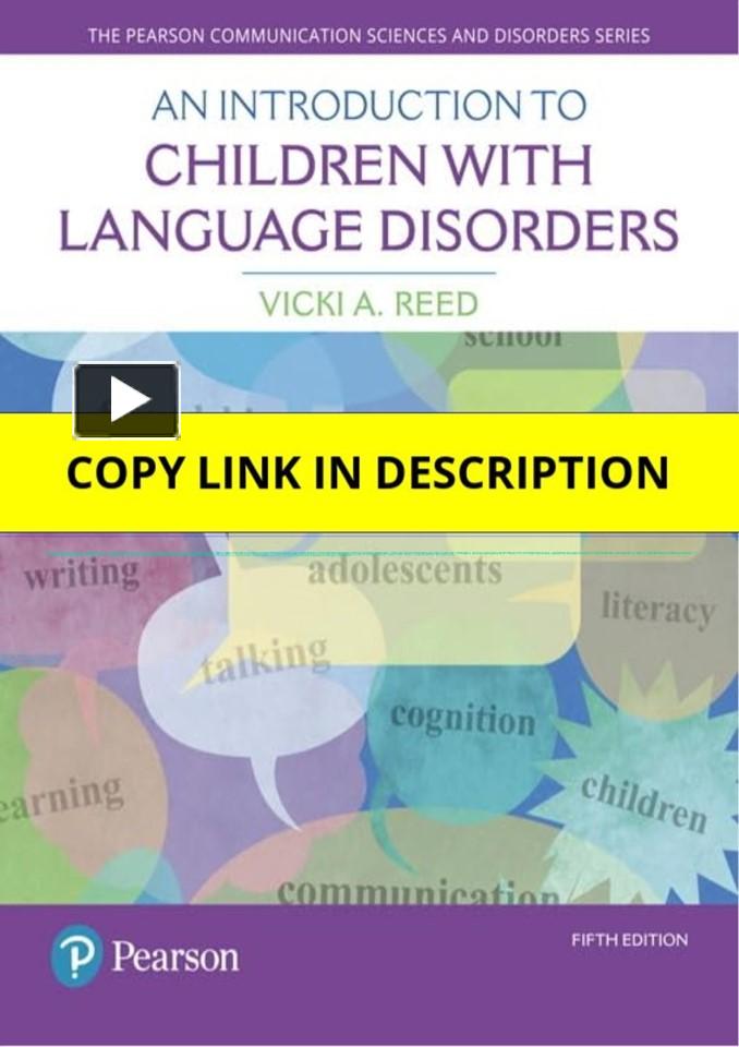 (PDF) Introduction to Children with Language Disorders, An (The Pearson ...