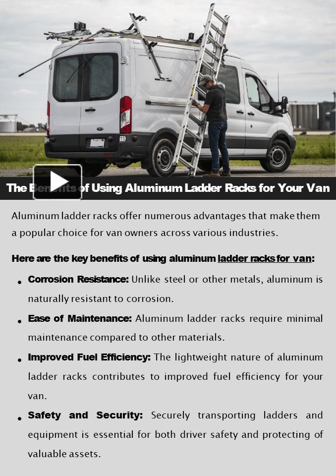 PPT – The Benefits of Using Aluminum Ladder Racks for Your Van ...