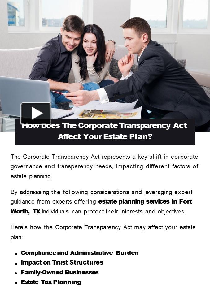 PPT – How Does The Corporate Transparency Act Affect Your Estate Plan ...