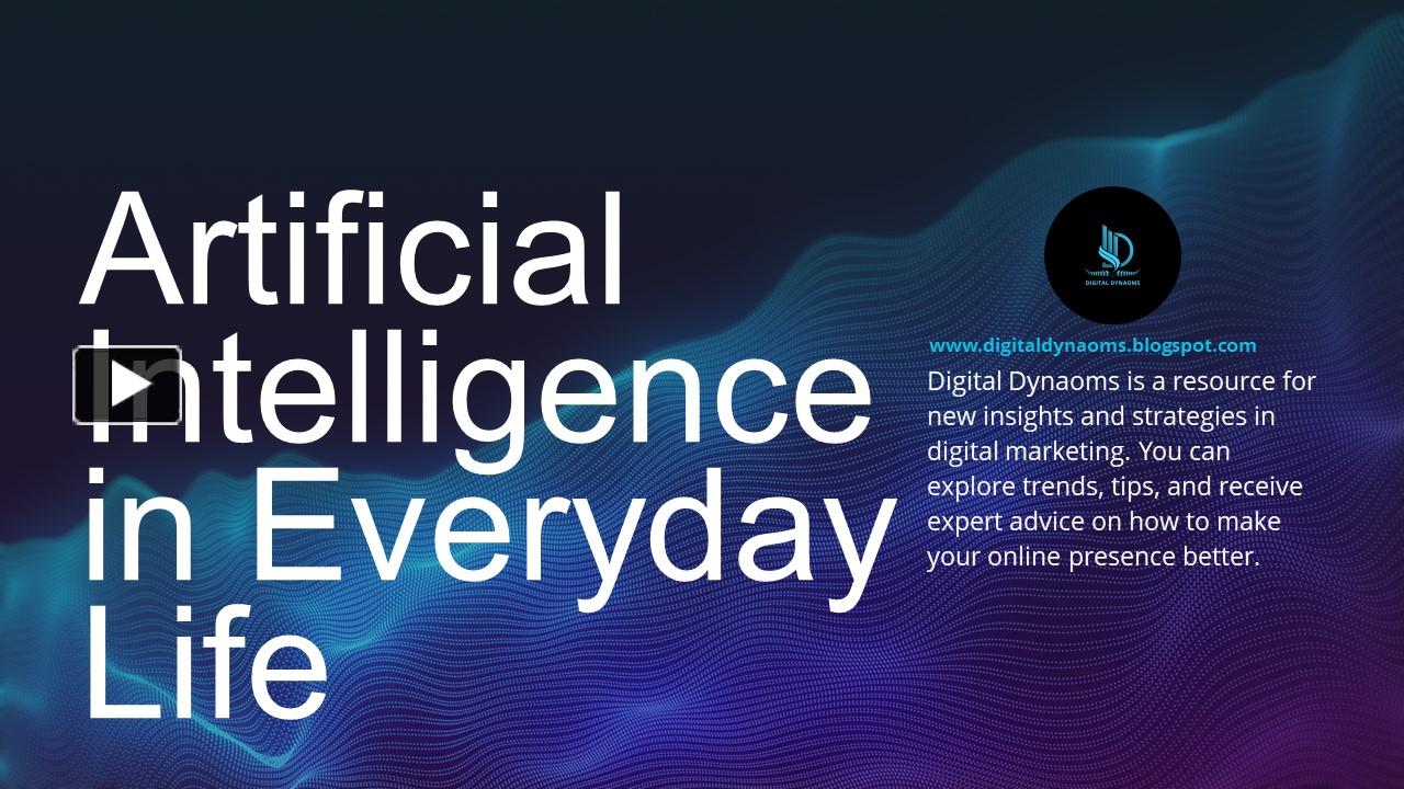 Artificial Intelligence in everyday life presentation | free to download