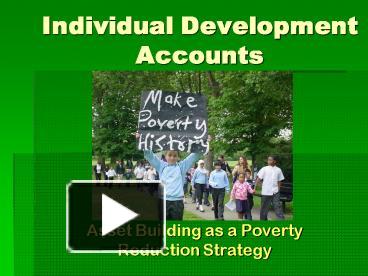 Individual Development Accounts presentation | free to view
