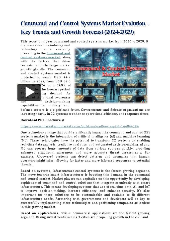 Command and Control Systems Market Evolution - Key Trends and Growth ...