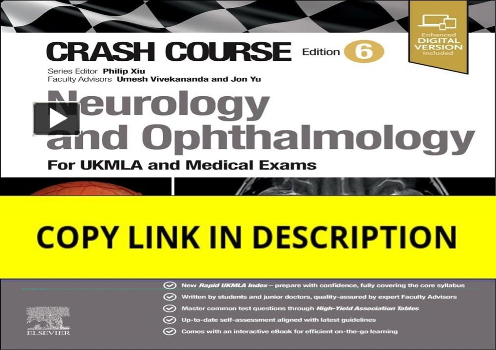 PDF Read Online Crash Course Neurology and Ophthalmology: For UKMLA an ...