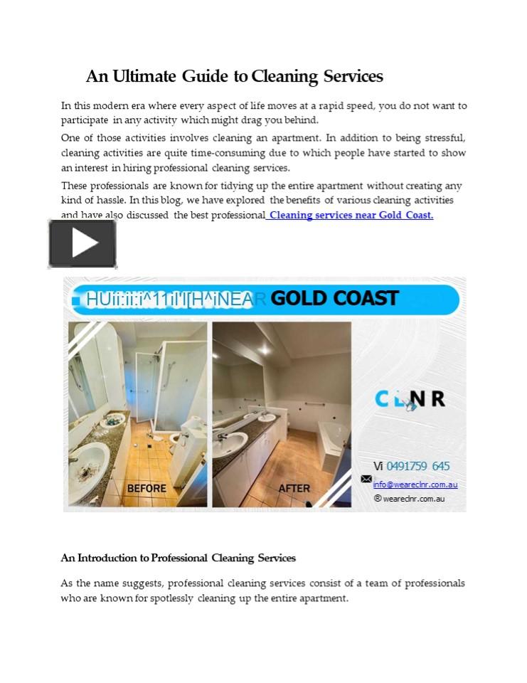 PPT – An Ultimate Guide to Cleaning Services PowerPoint presentation ...