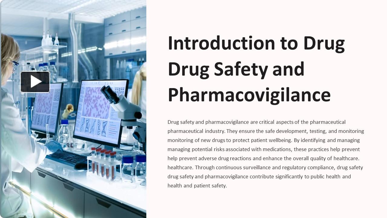 PPT – Introduction to Drug Safety and Pharmacovigilance PowerPoint ...