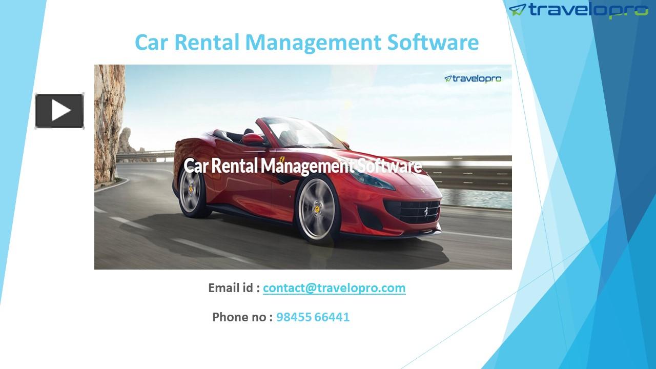 Car Rental Management Software presentation | free to download