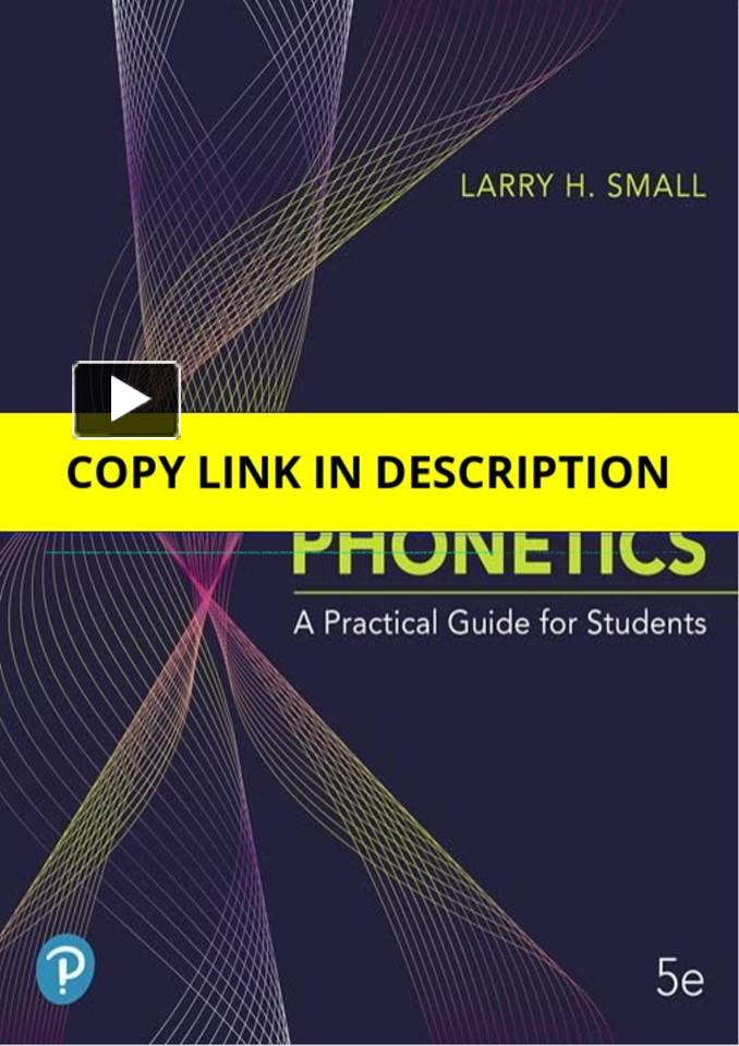 (PDF) Fundamentals of Phonetics: A Practical Guide for Students 5th ...