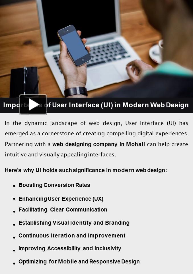 Importance of User Interface (UI) in Modern Web Design presentation ...