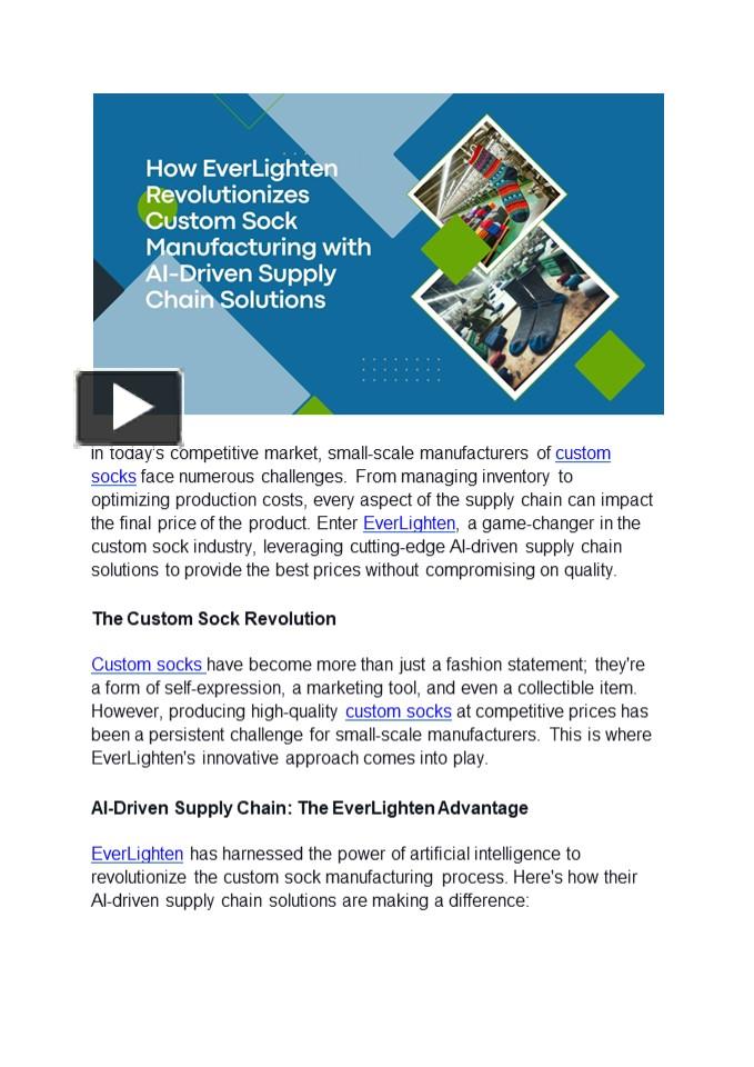 How EverLighten Revolutionizes Custom Sock Manufacturing with AI-Driven ...