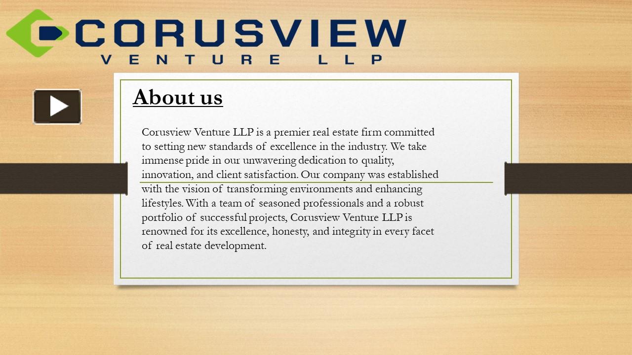 CORUSVIEW VENTURE LLP presentation | free to download