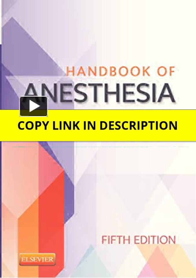 PPT – [PDF] Handbook of Anesthesia 5th Edition Kindle PowerPoint ...