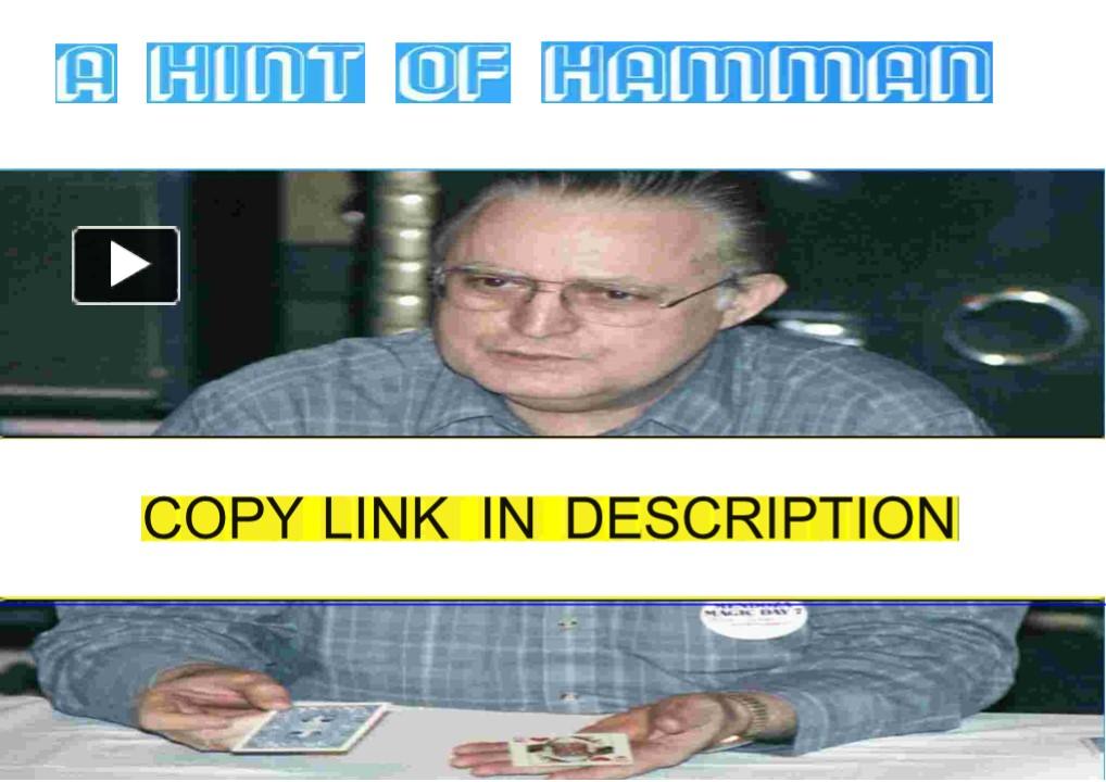 PPT – read⚡ A Hint of Hamman (UK and European Edition) PowerPoint ...