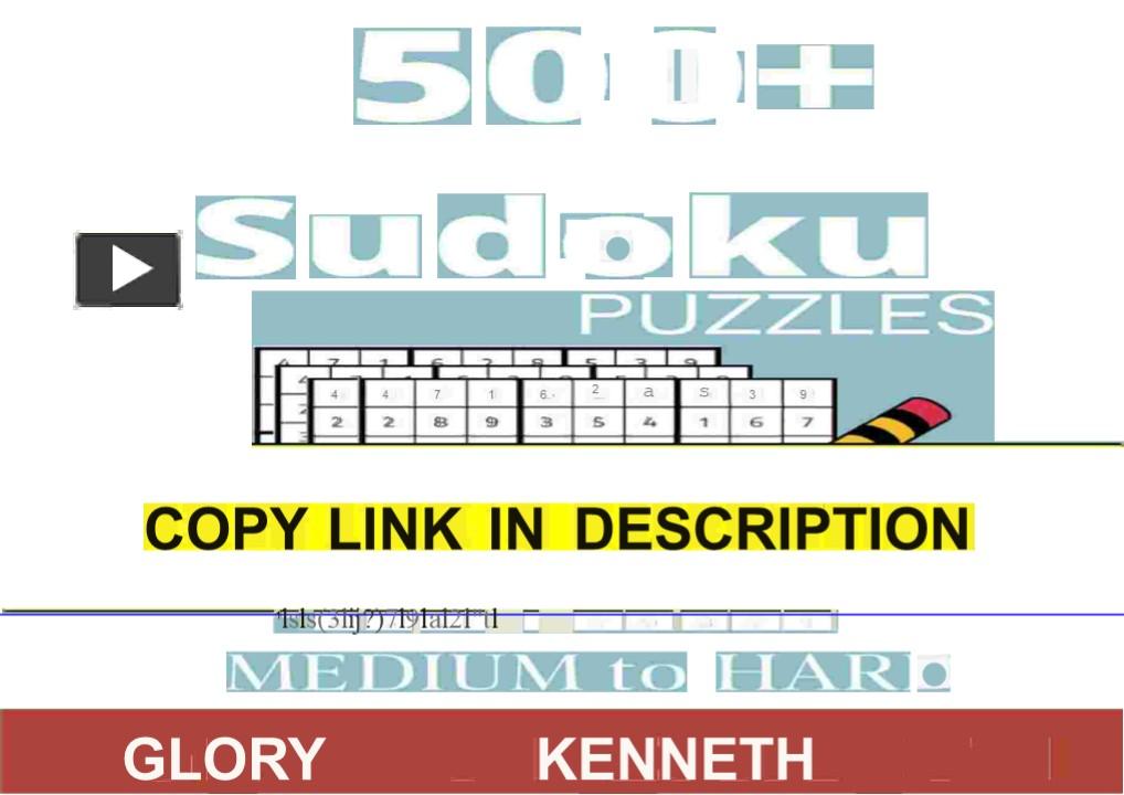 PPT – ⚡PDF ️ 500+ Sudoku Puzzles Medium to Hard: Medium To Hard Sudoku ...