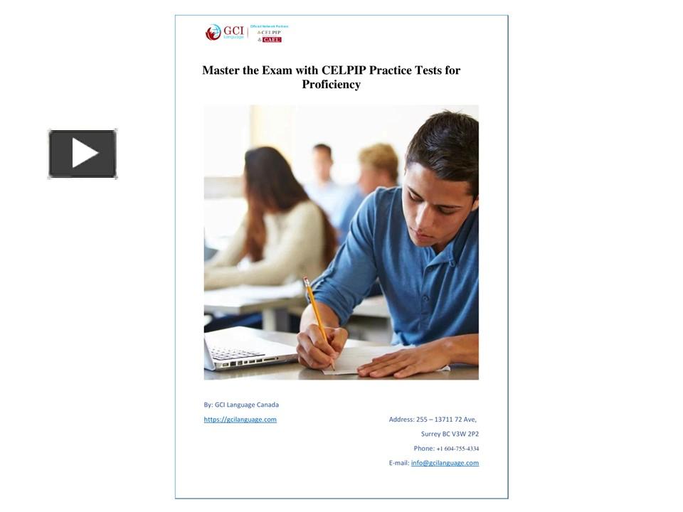 PPT – Master the Exam with CELPIP Practice Tests for Proficiency ...
