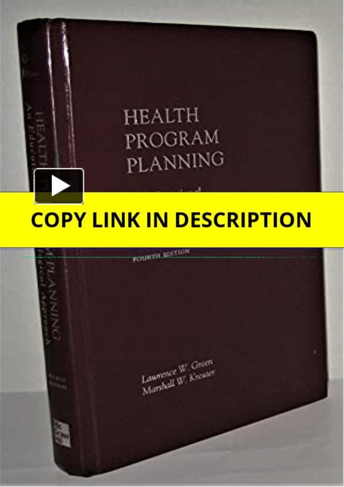 (PDF) Health Program Planning: An Educational and Ecological Approach ...