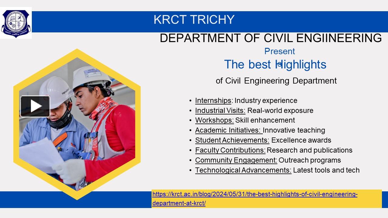 PPT – The best Highlights of Civil Engineering Department at KRCT ...