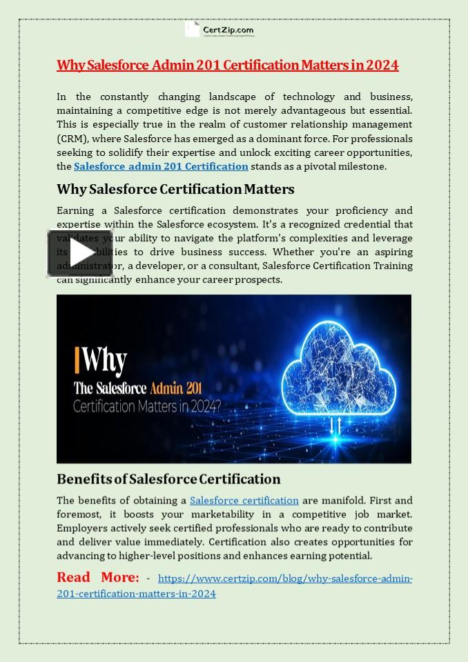PPT – Why Salesforce Admin 201 Certification Matters in 2024 PowerPoint ...