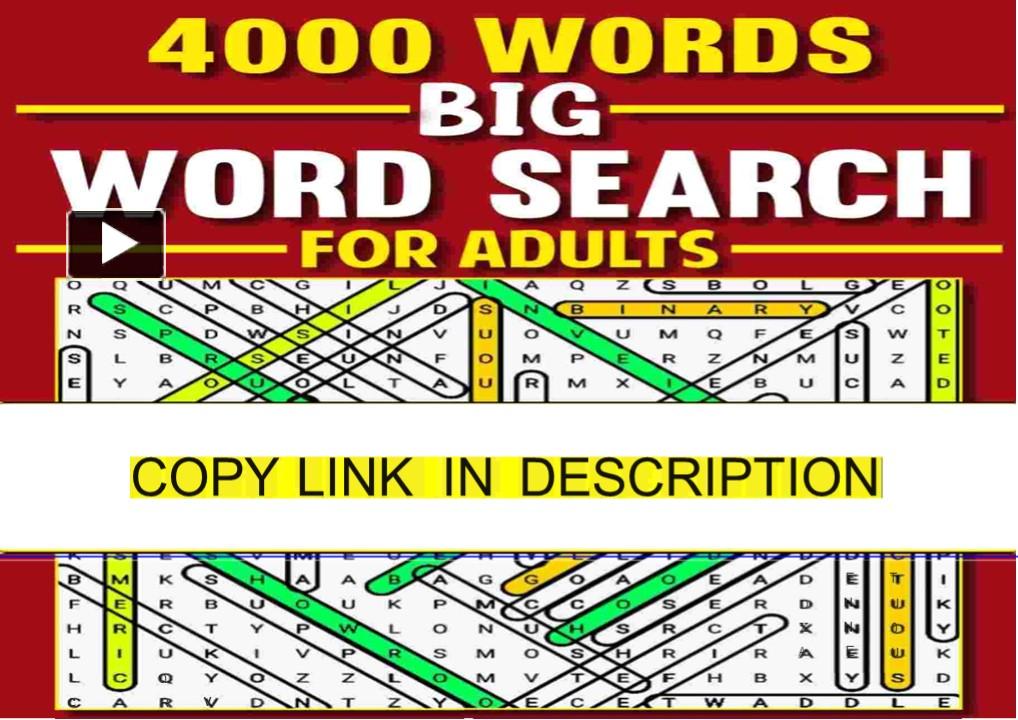 [PDF]⚡ 4000 BIG Word Search for Adults: Word Find Puzzles Book With ...