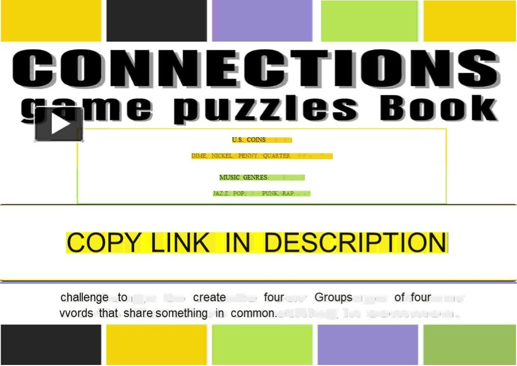 PPT – READ⚡[PDF] Connections Game Puzzles Book: Challenge to create ...