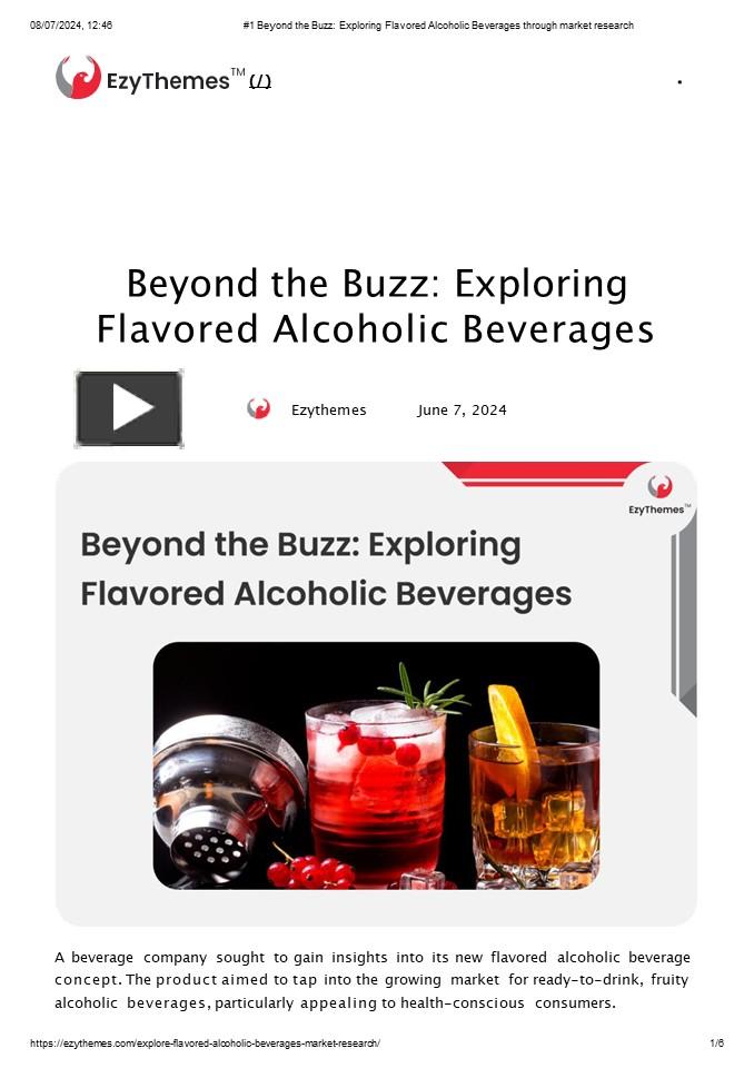 PPT – Beyond the Buzz: Exploring Flavored Alcoholic Beverages ...