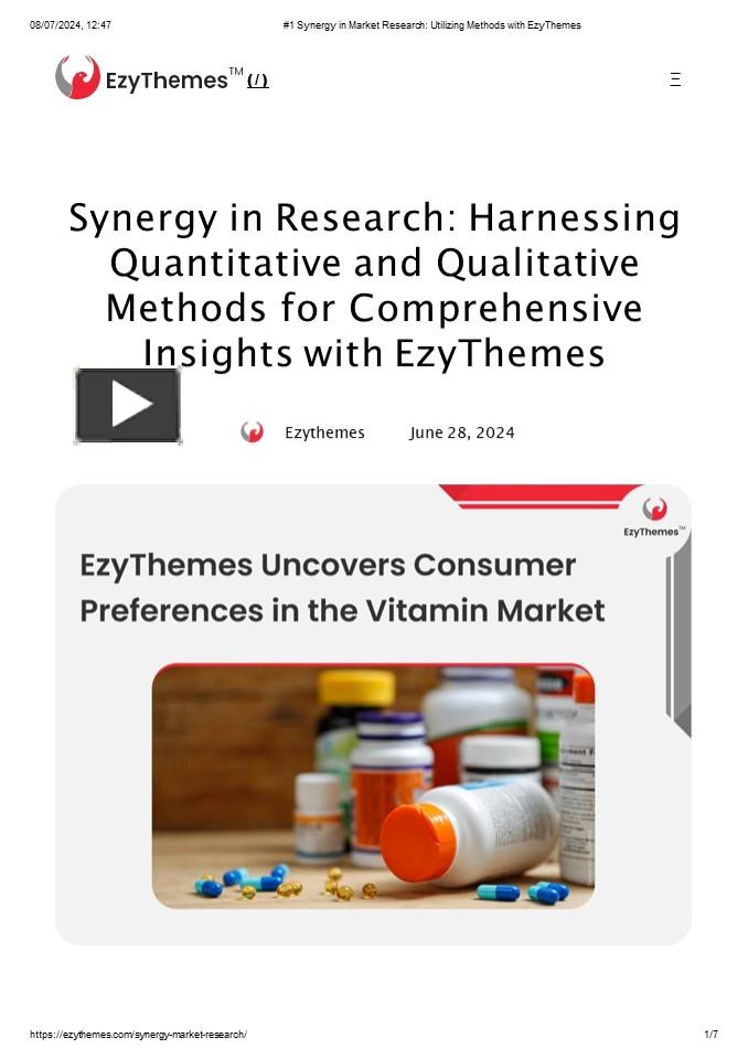 Synergy in Research: Harnessing Quantitative and Qualitative Methods ...