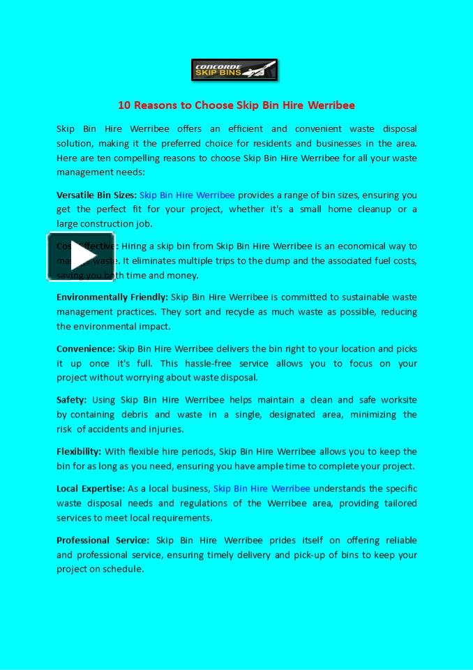 PPT – 10 Reasons to Choose Skip Bin Hire Werribee PowerPoint ...