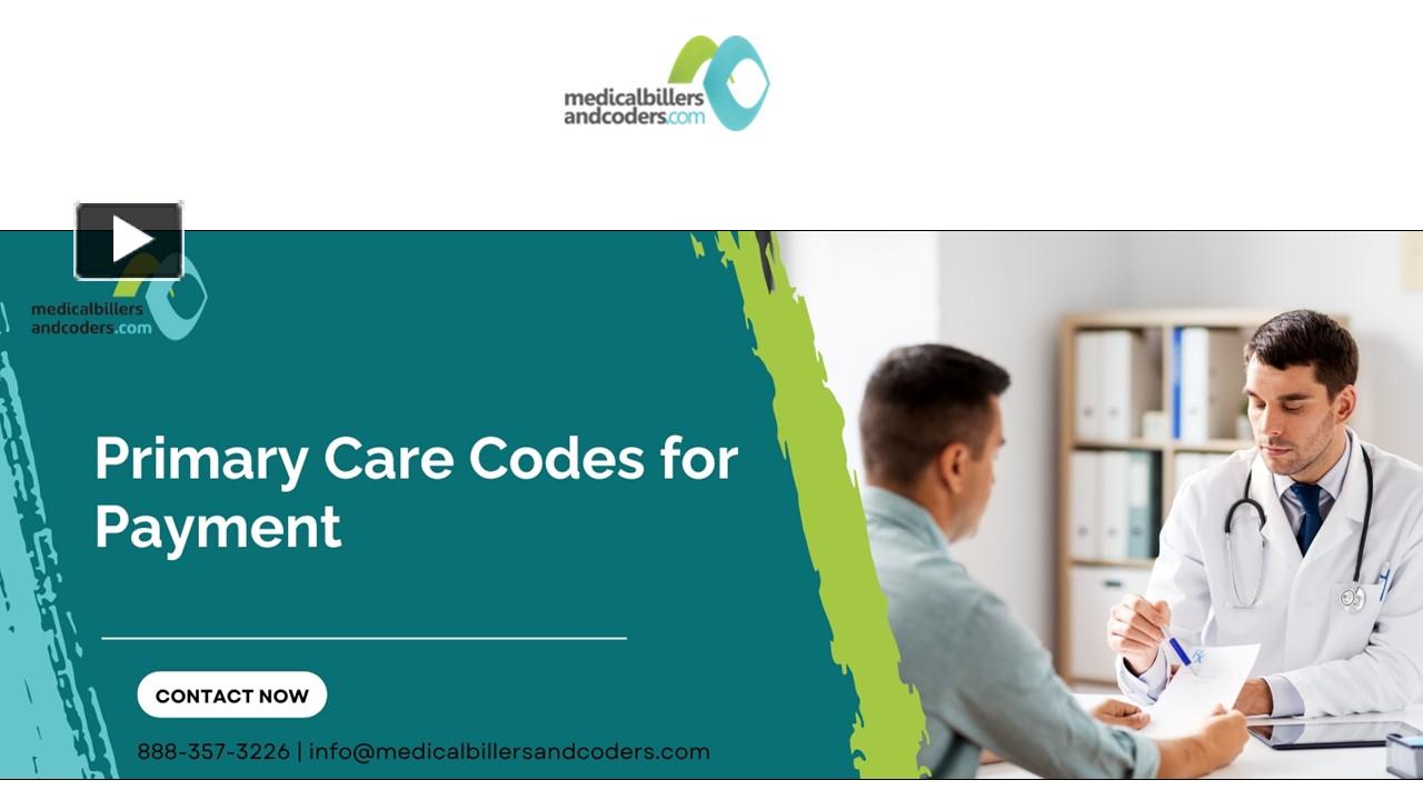 Primary Care Codes for Payment presentation | free to download