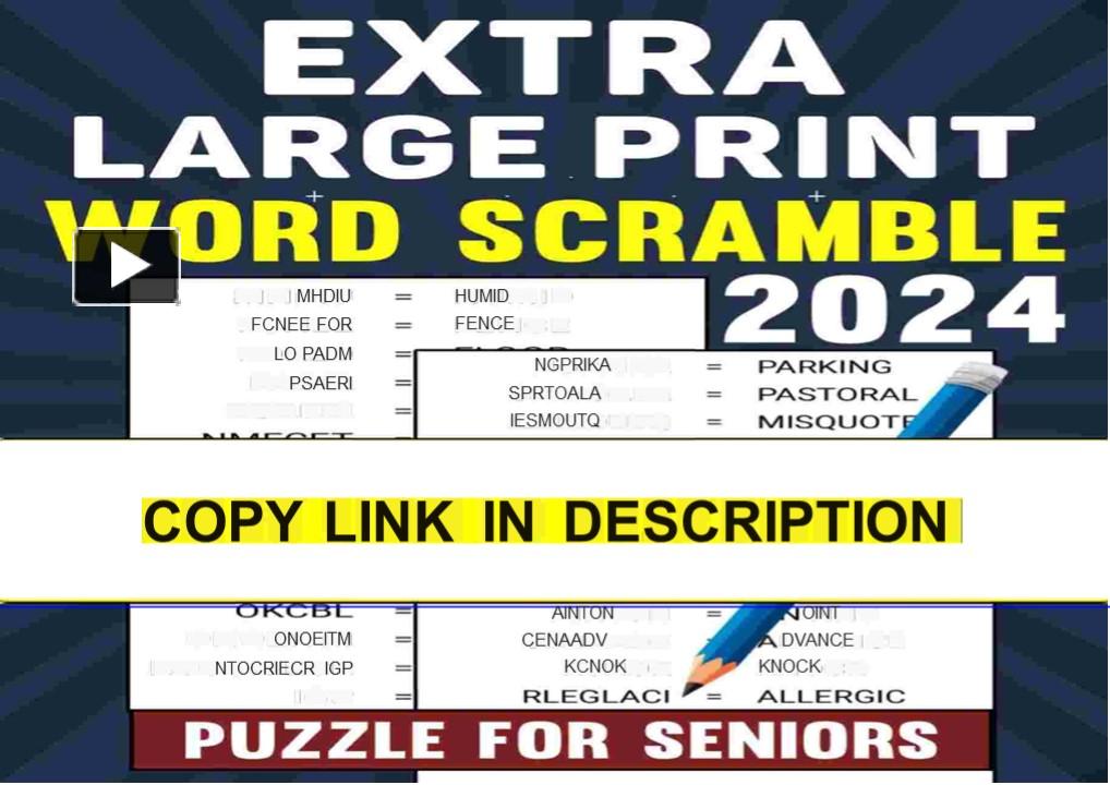 PPT – read_ 2024 Extra Large Print Word Scramble Puzzle For Seniors ...