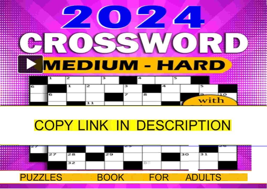 PPT – [PDF⚡READ ] 2024 Medium to Hard Crossword Puzzles Book For Adults ...