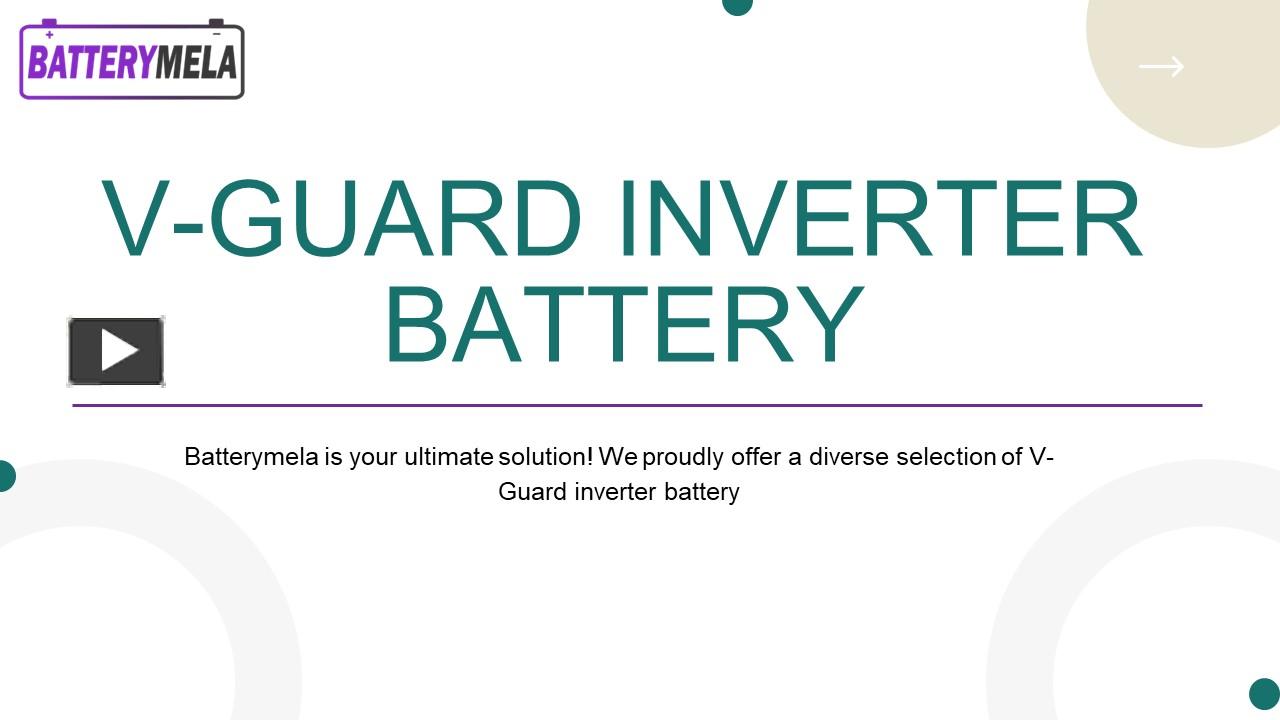 PPT – Batterymela: Your Trusted Source for V-Guard Inverter Batteries ...