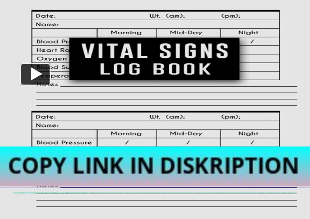[PDF READ] Free Vital Signs Log Book: The Vital Signs Notebook Large P ...