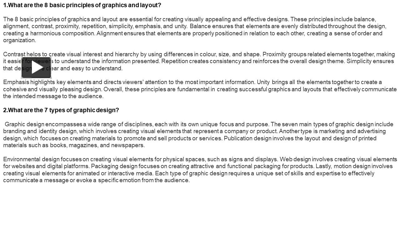 PPT – Exploring the 8 Essential Types of Graphic Design PowerPoint ...