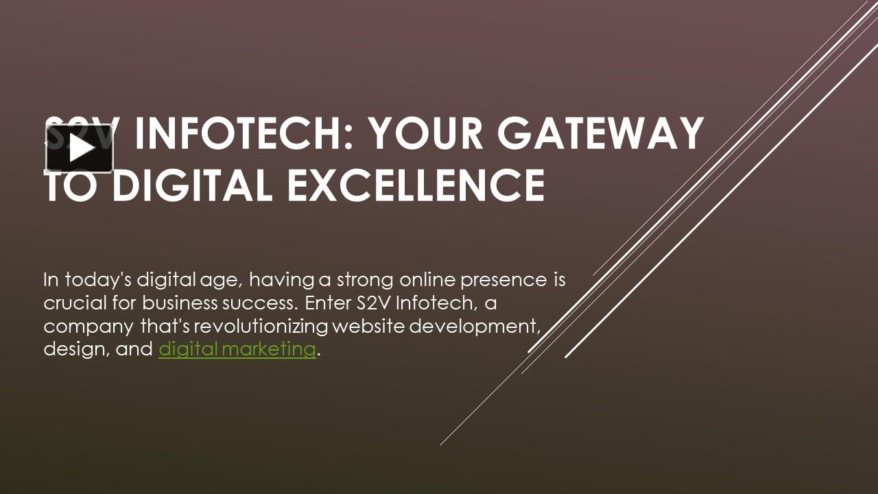 PPT – S2V Infotech: Your Gateway to Digital Excellence PowerPoint ...