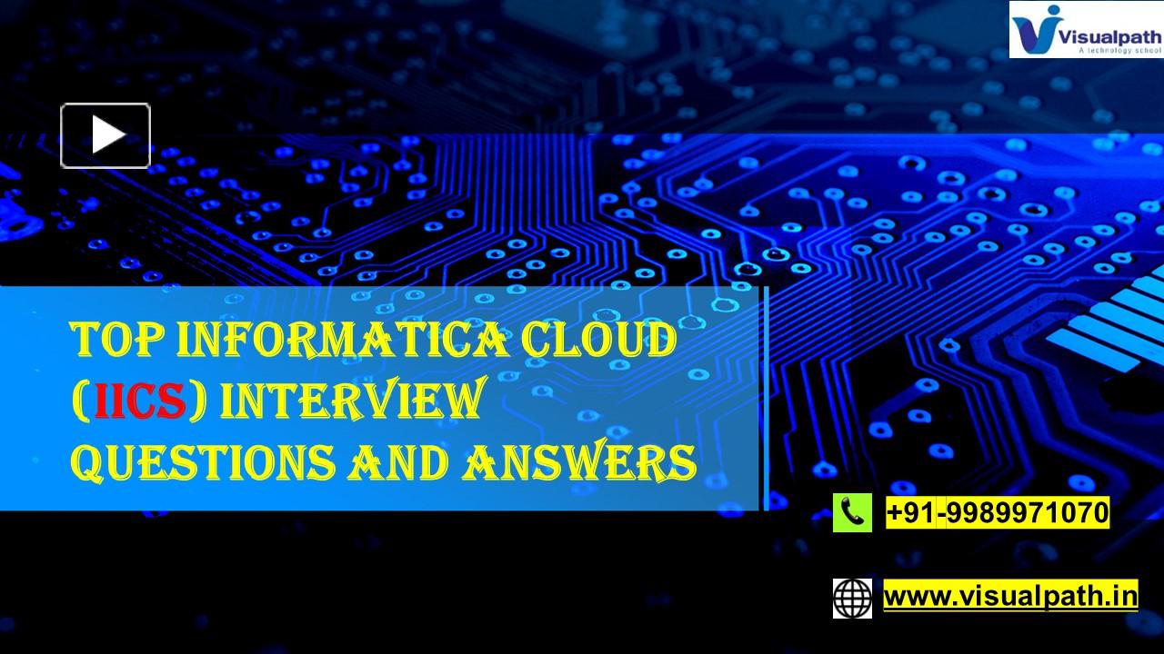 The Best Informatica Cloud Online Training Institutes | Hyderabad ...
