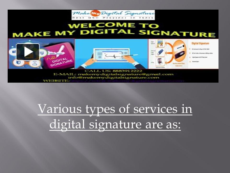 PPT – Various kinds of digital signature PowerPoint presentation | free ...