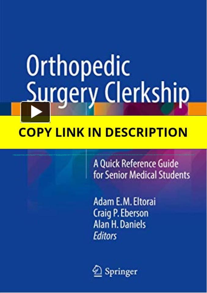 (PDF) Orthopedic Surgery Clerkship: A Quick Reference Guide for Senior ...